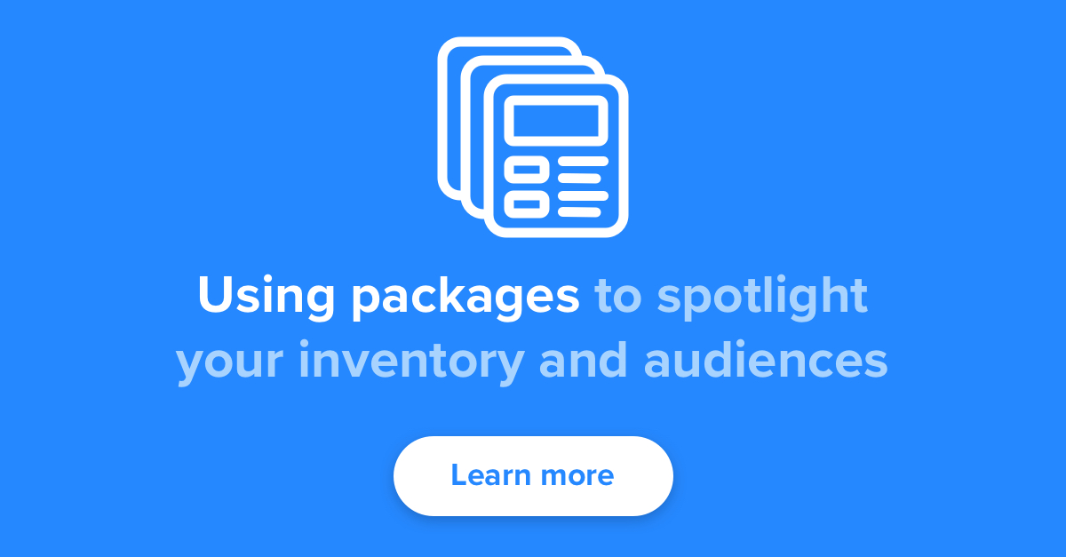 Using packages to spotlight your inventory and audiences - LiveIntent