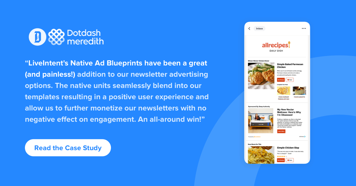 Dotdash Meredith scales native email inventory and revenue with ease using Native Ad Blueprints ...